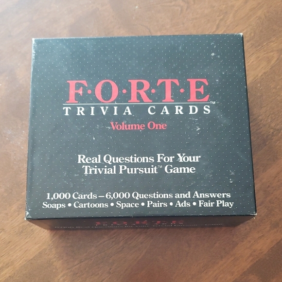 Forte | Games | Forte Trivia Cards Volume One Real Questions For Your ...